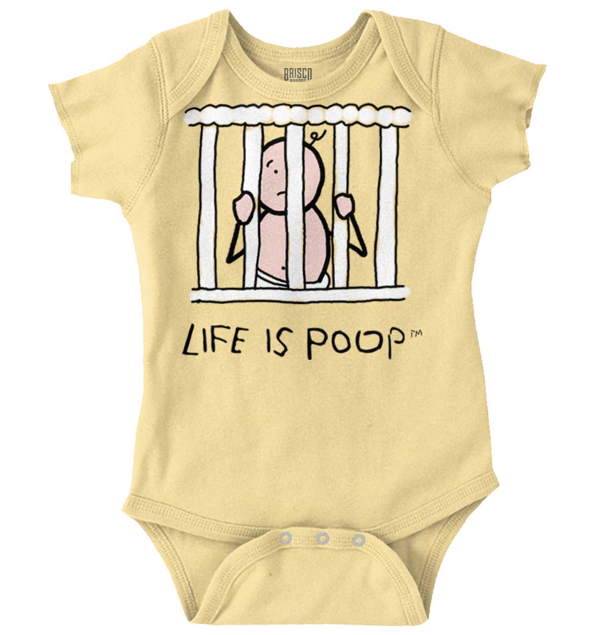 Jail Crib Baby Romper | Life Is Poop – Brisco Baby