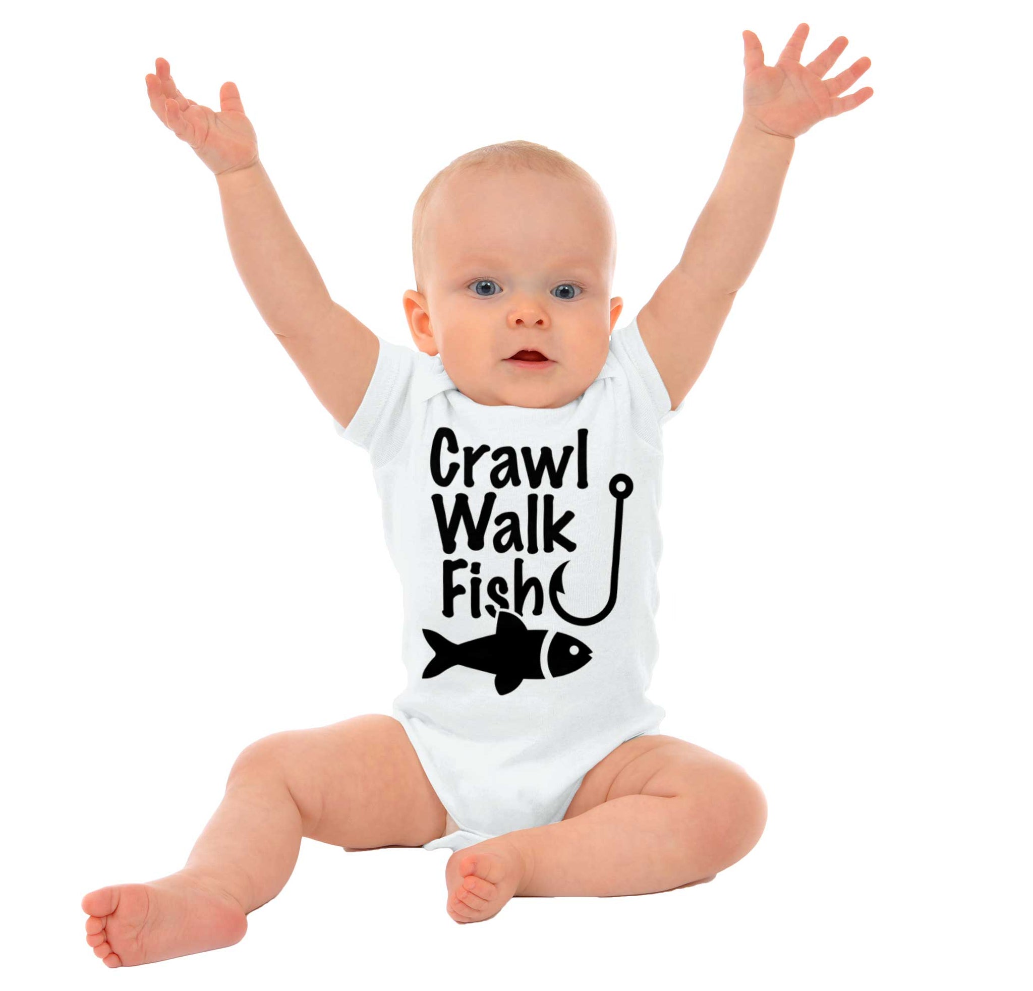 Crawl Walk Fish Romper Bodysuit | Brisco Baby