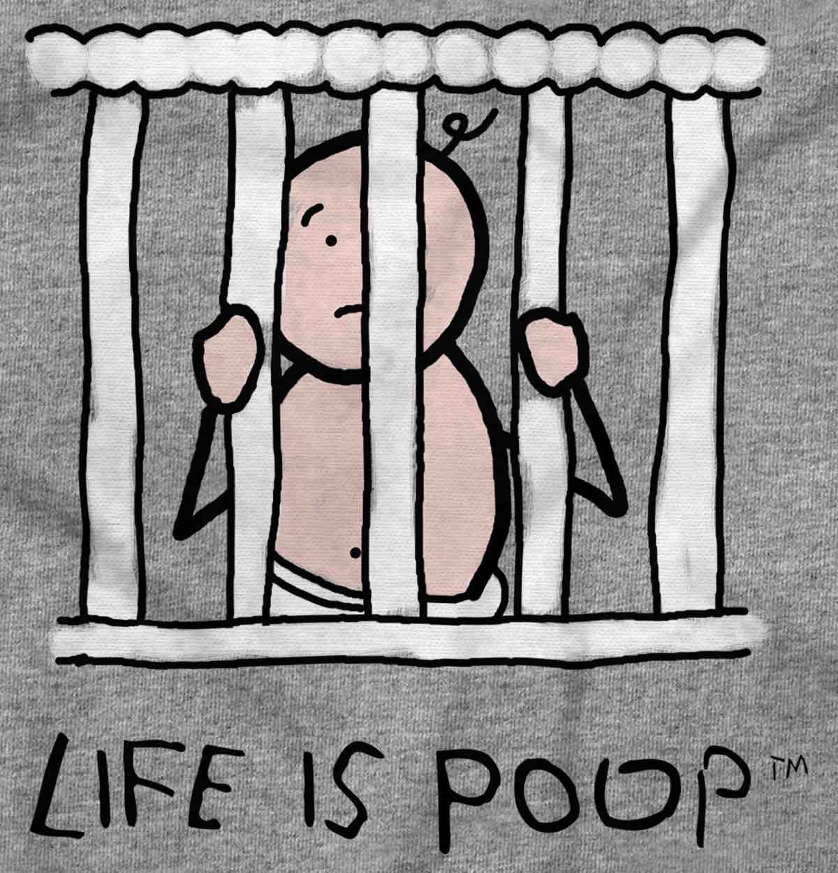 Jail Crib Baby Romper | Life Is Poop – Brisco Baby