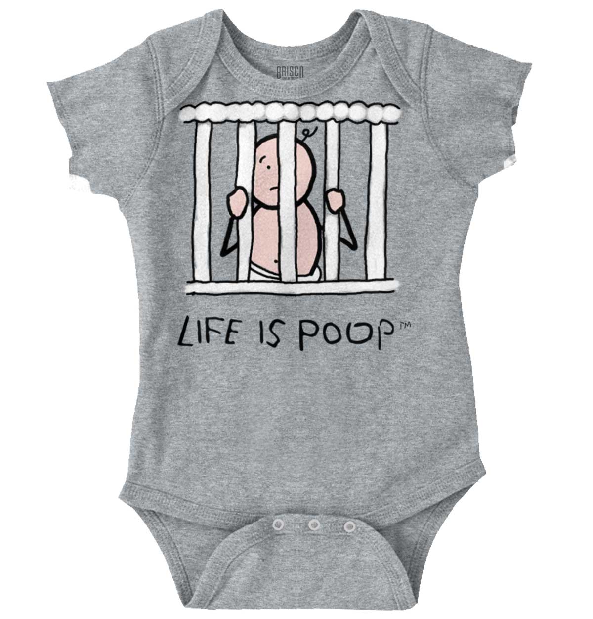 Jail Crib Baby Romper | Life Is Poop – Brisco Baby