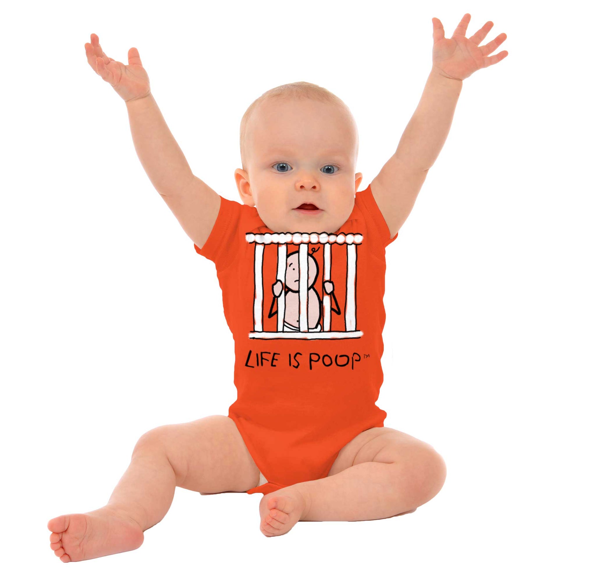 Jail Crib Baby Romper | Life Is Poop – Brisco Baby